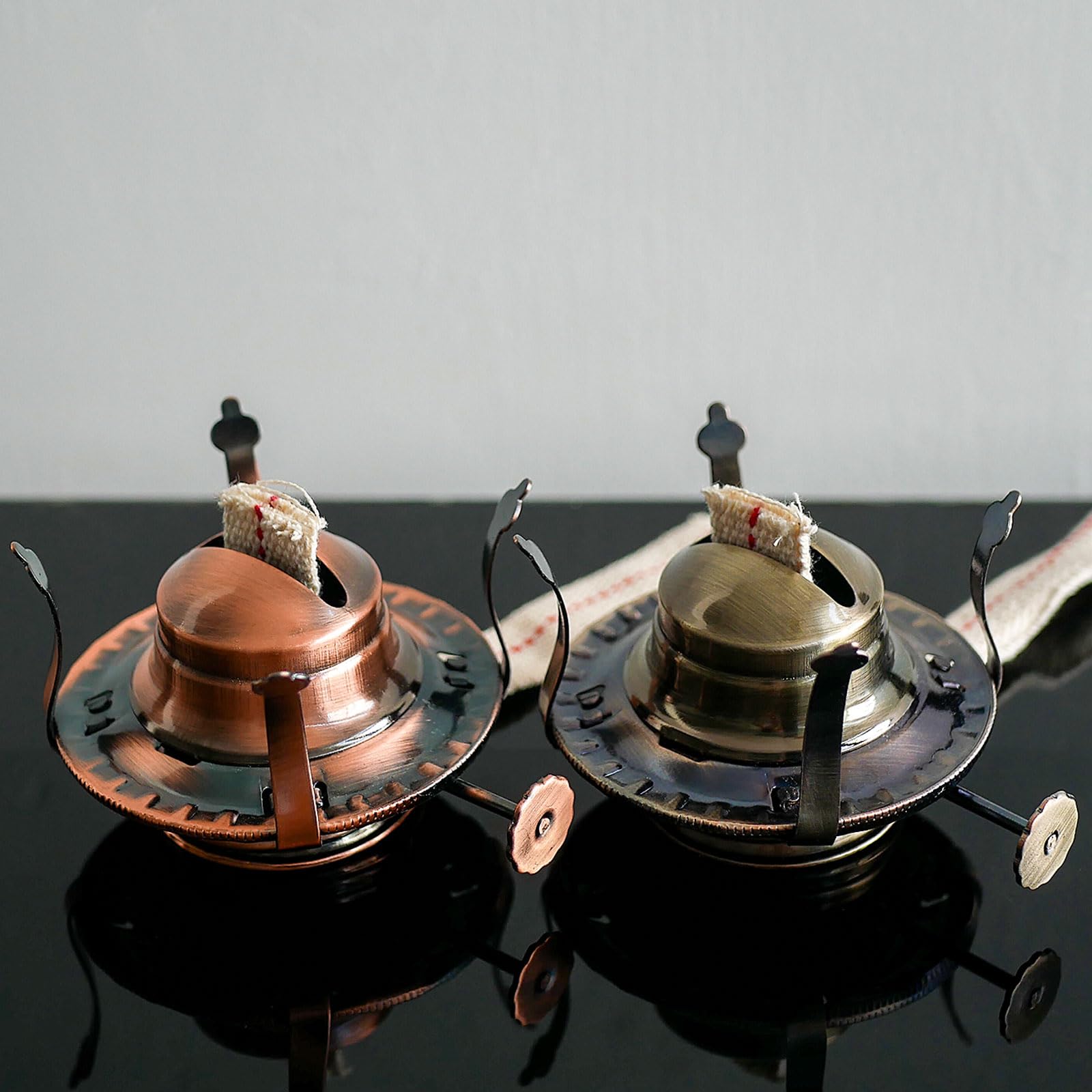 Antique Oil Lamp Burners Clear Glass Tear Drop Pattern Bracket Lamp