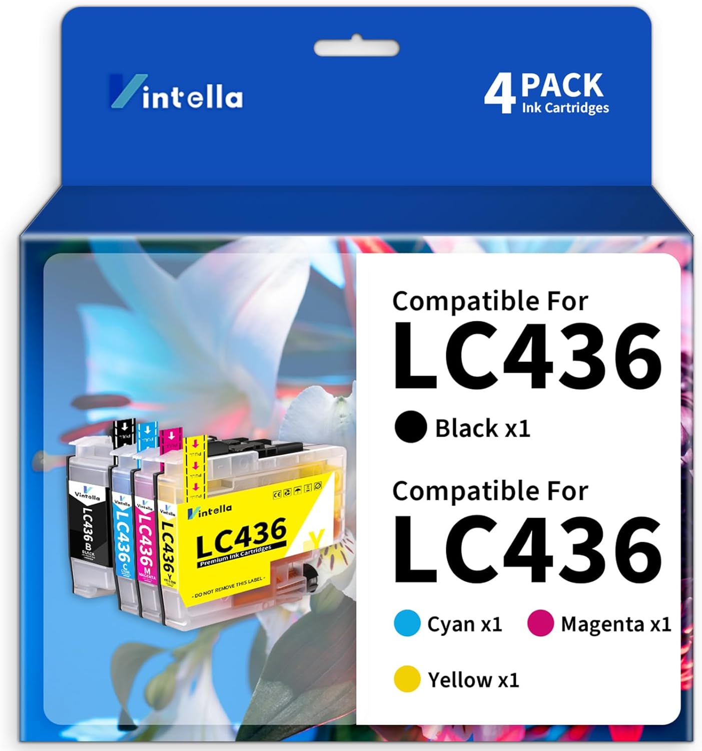 Vintella LC436 Ink Cartridges Compatible for LC-436 LC436XL Ink ...