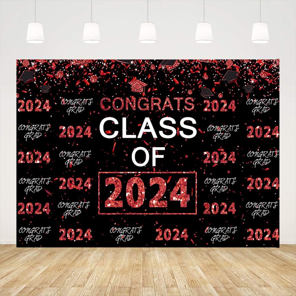 Amazon.com : Avezano Graduation Backdrop Congrats Grad Graduation Party ...