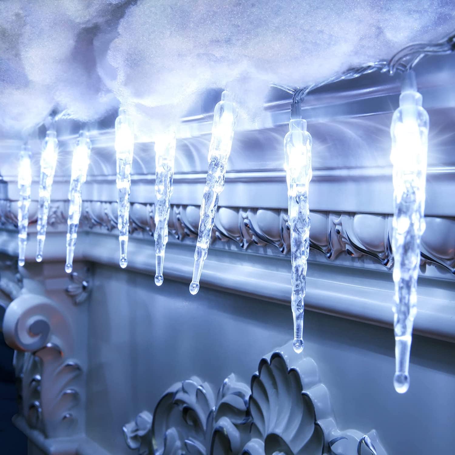 Amazon.com: 10 LED Battery Powered Christmas Icicle Lights, Indoor ...