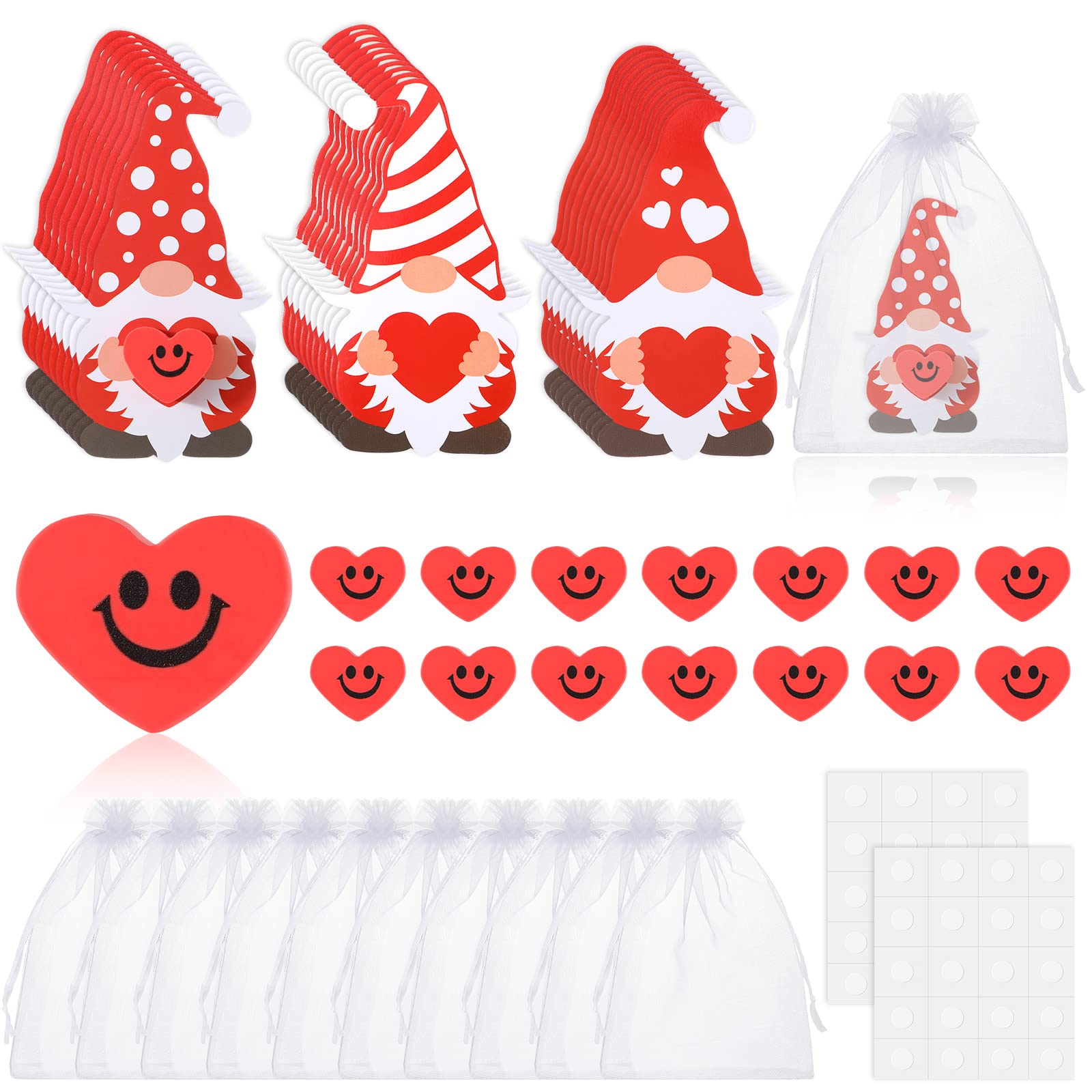 Amazon.com: Roowest 54 Sets Kids Eraser Gifts 54 Pcs Gnomes Valentine ...
