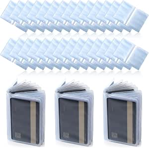 Amazon.com: Crtiin 30 Pieces Clear Credit Card Holder Transparent ...