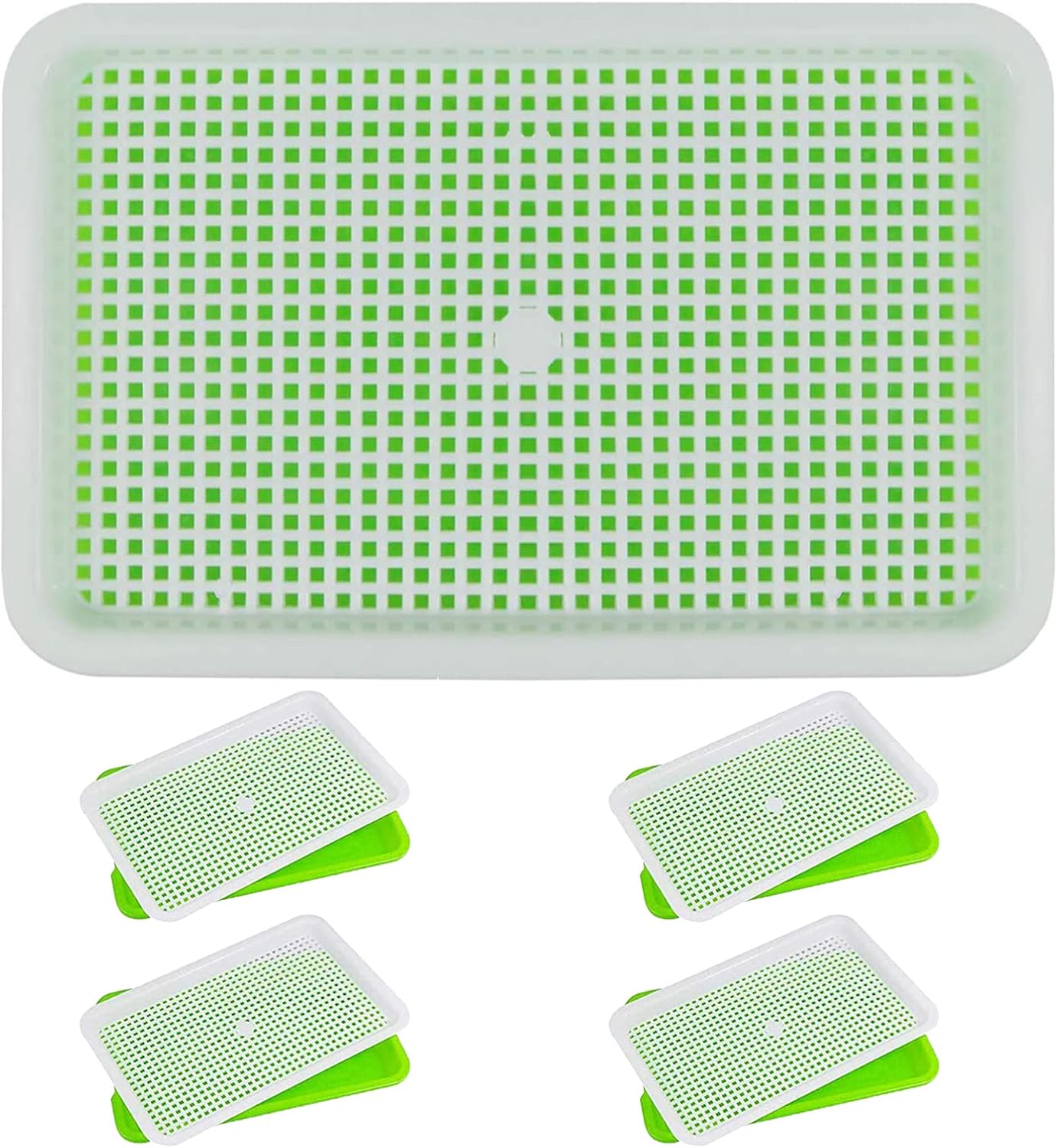 Amazon.com : ZUCKBOX Seed Sprouter Trays, Microgreens Growing Trays ...