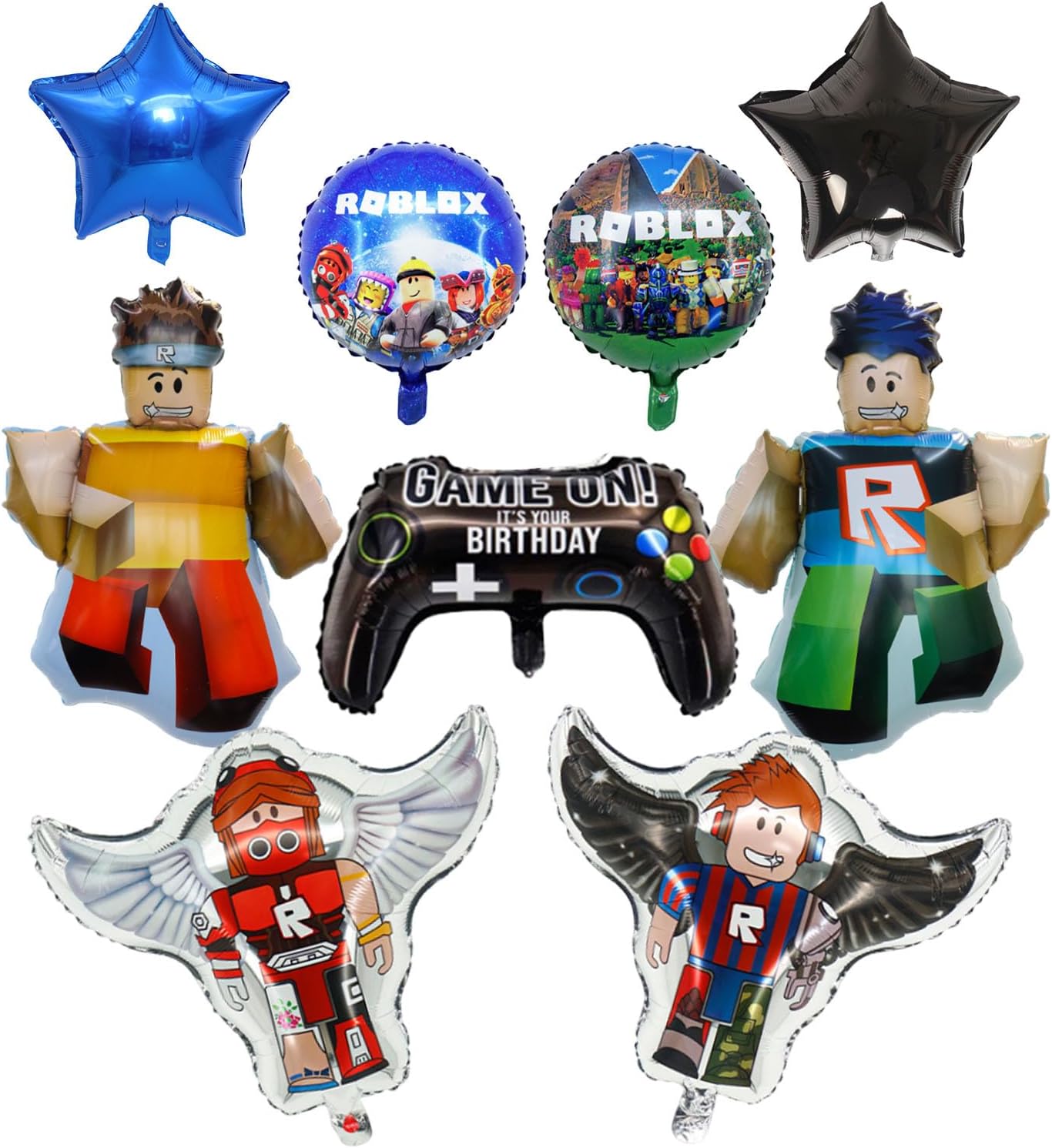 9 Pcs Game Foil Balloons, Game Balloons, Game Birthday Party ...
