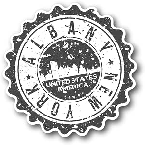 Amazon.com: Albany City New York USA State Vintage Grunge Vinyl Sticker ...