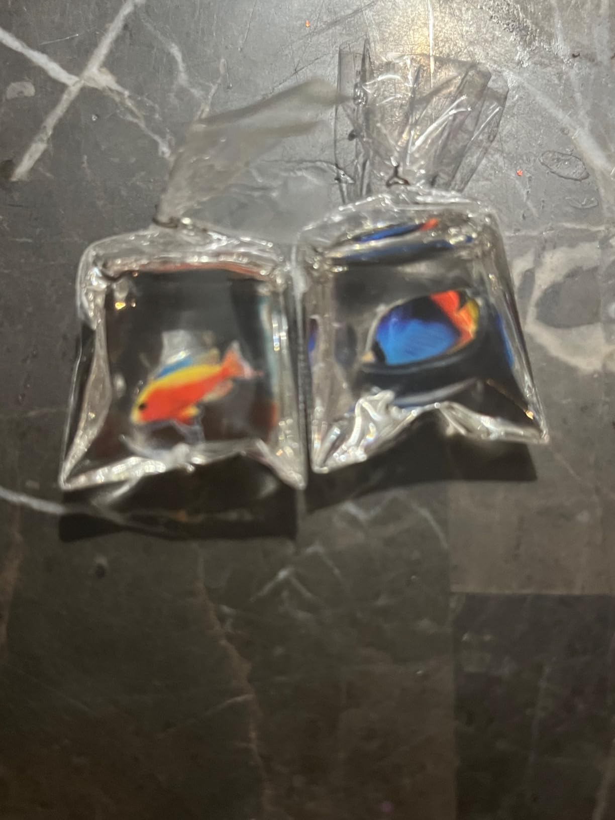 Amazon.com: Framendino, 12 Pack Resin Goldfish Shape Fish Water Bag ...