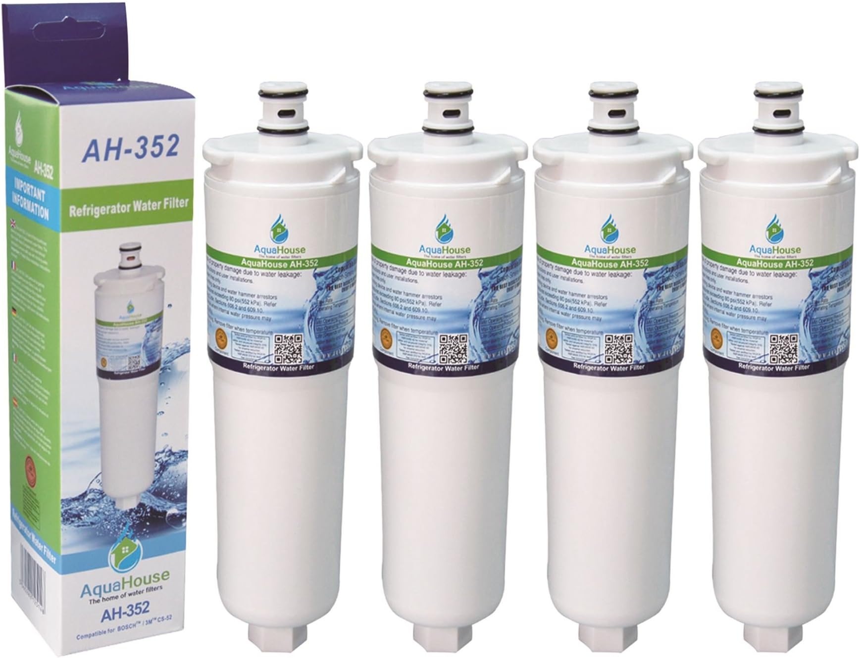 2X AH-352A Compatible for Abode Water Filter AT2002 Safelock, fits ...