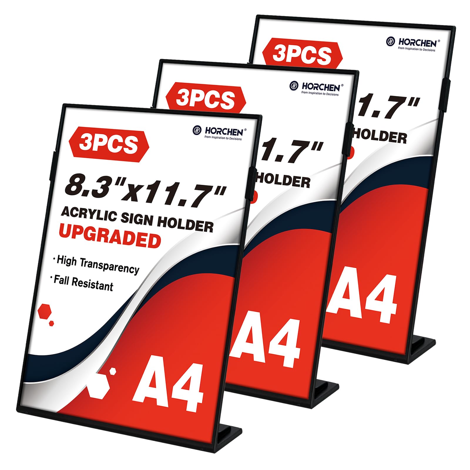 Snapklik.com : Acrylic Sign Holder Fall Resistant L Shape, Clear ...