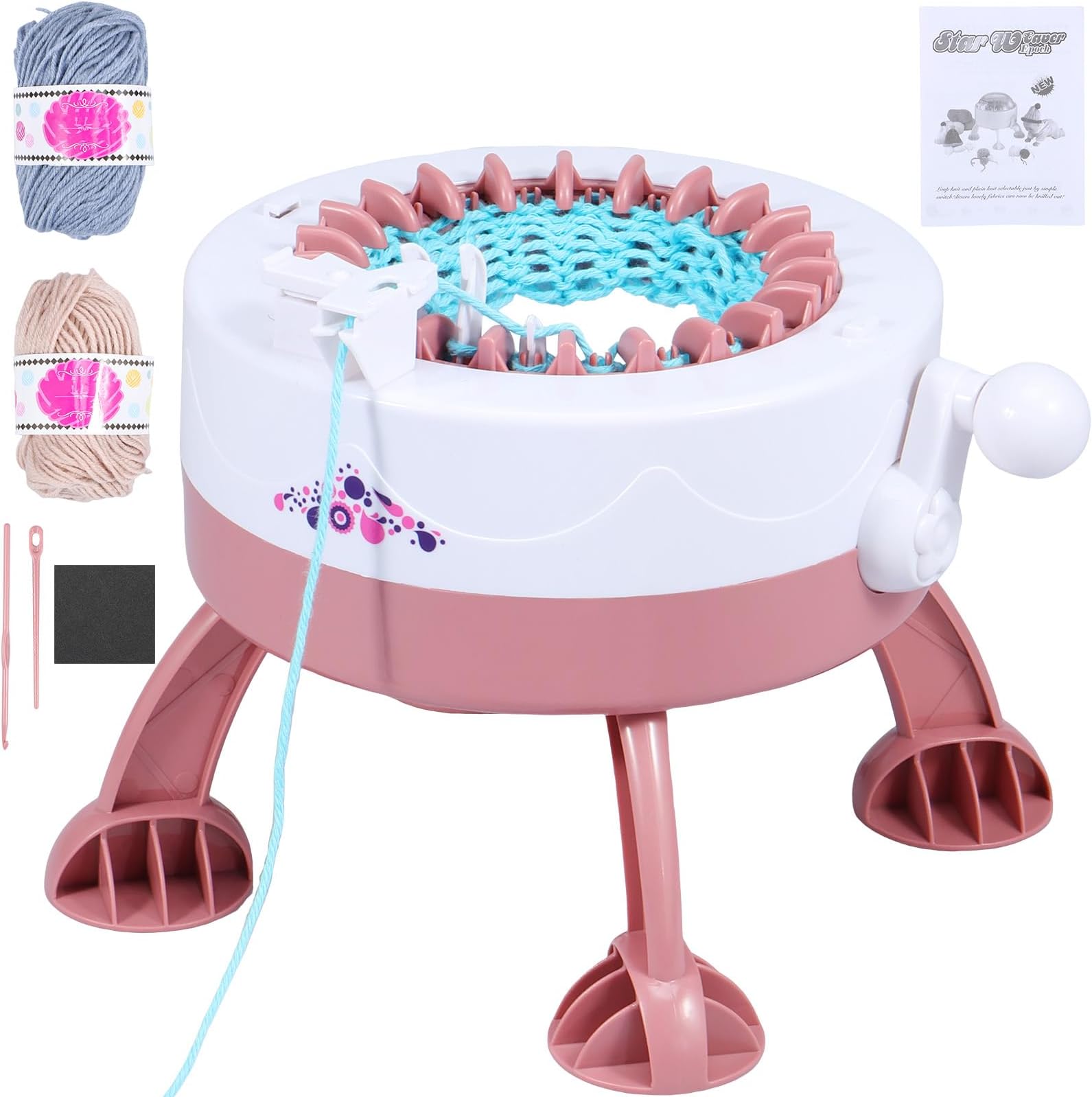 DIY Knitting Machine, 22 Needles Smart Weaving Machine Round Knitting ...