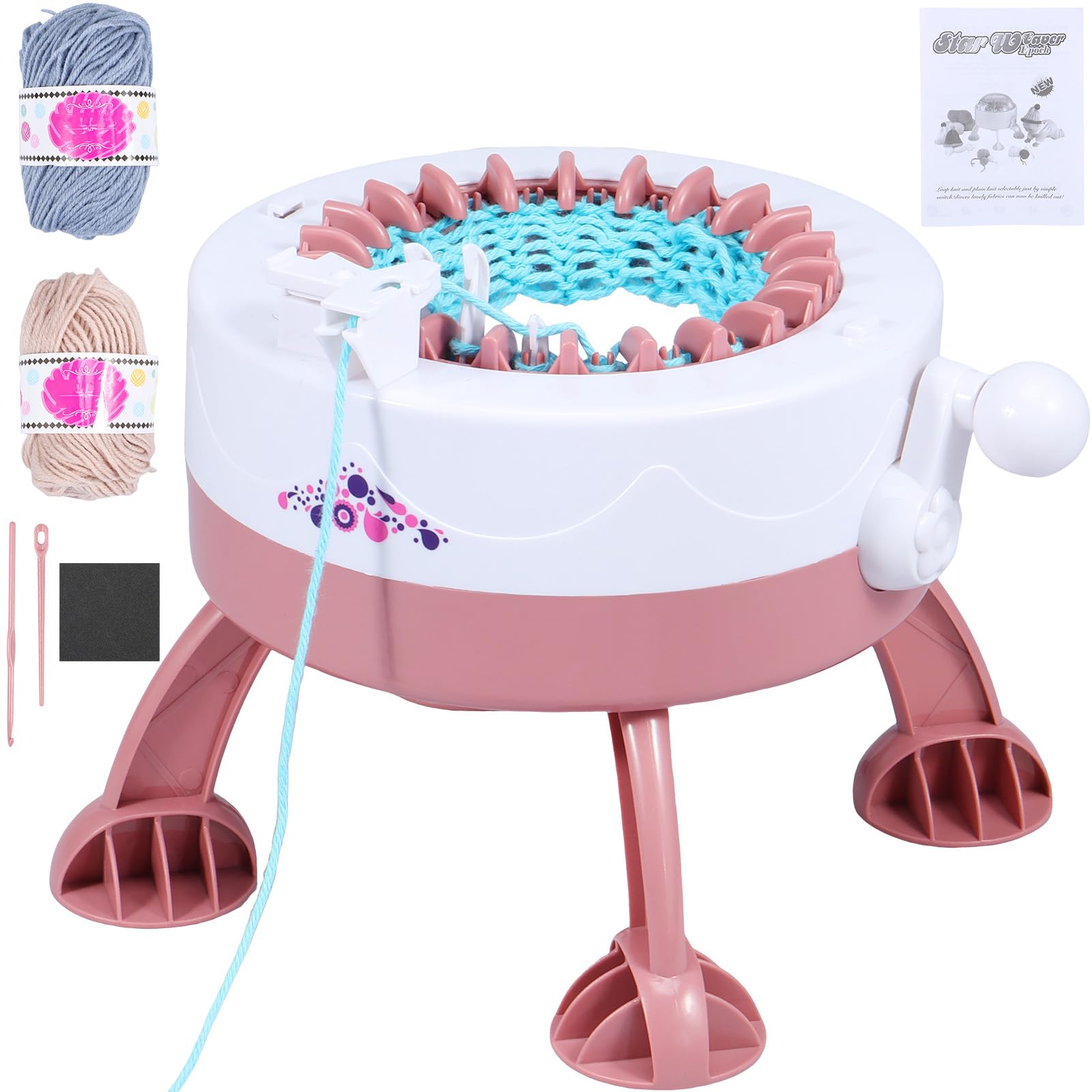 DIY Knitting Machine, 22 Needles Smart Weaving Machine Round Knitting ...