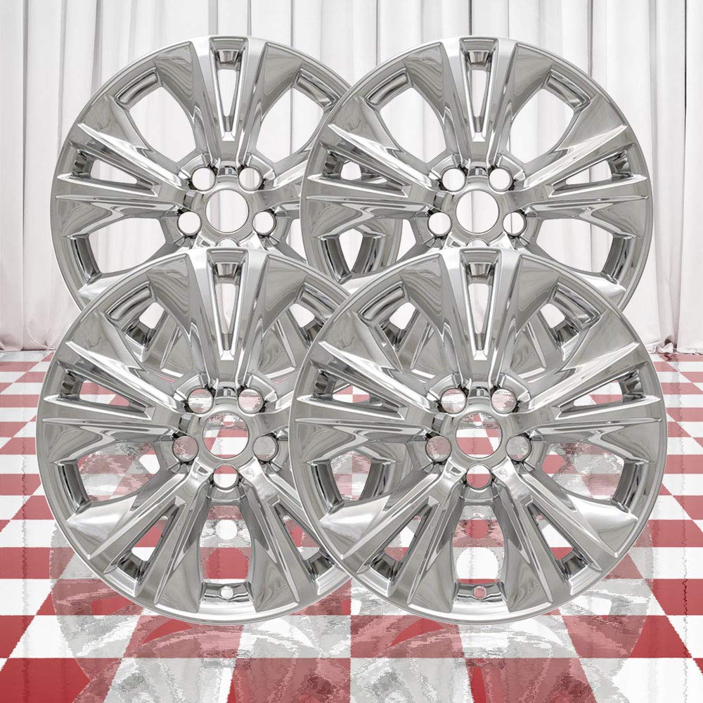 Amazon.com: Brighter Design Set of 4 Chrome 5 V Spoke 18" Wheel Skins ...