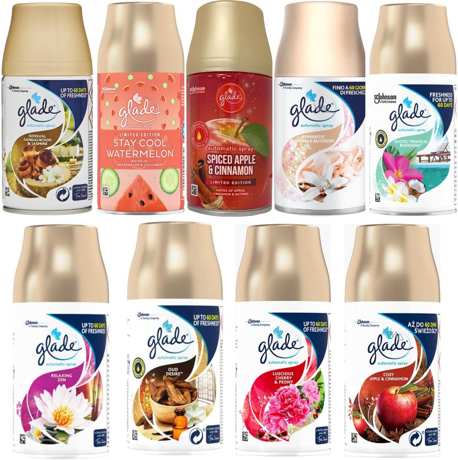 glade 3 x Automatic Spray Refill 269ml - Spiced Apple Kiss : Amazon.co ...