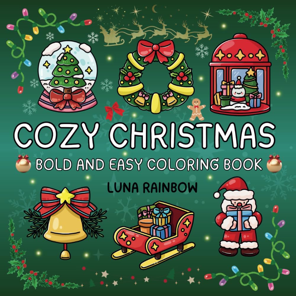 Amazon.com: Cozy Christmas: Coloring Book for Adults and Teens, Winter ...