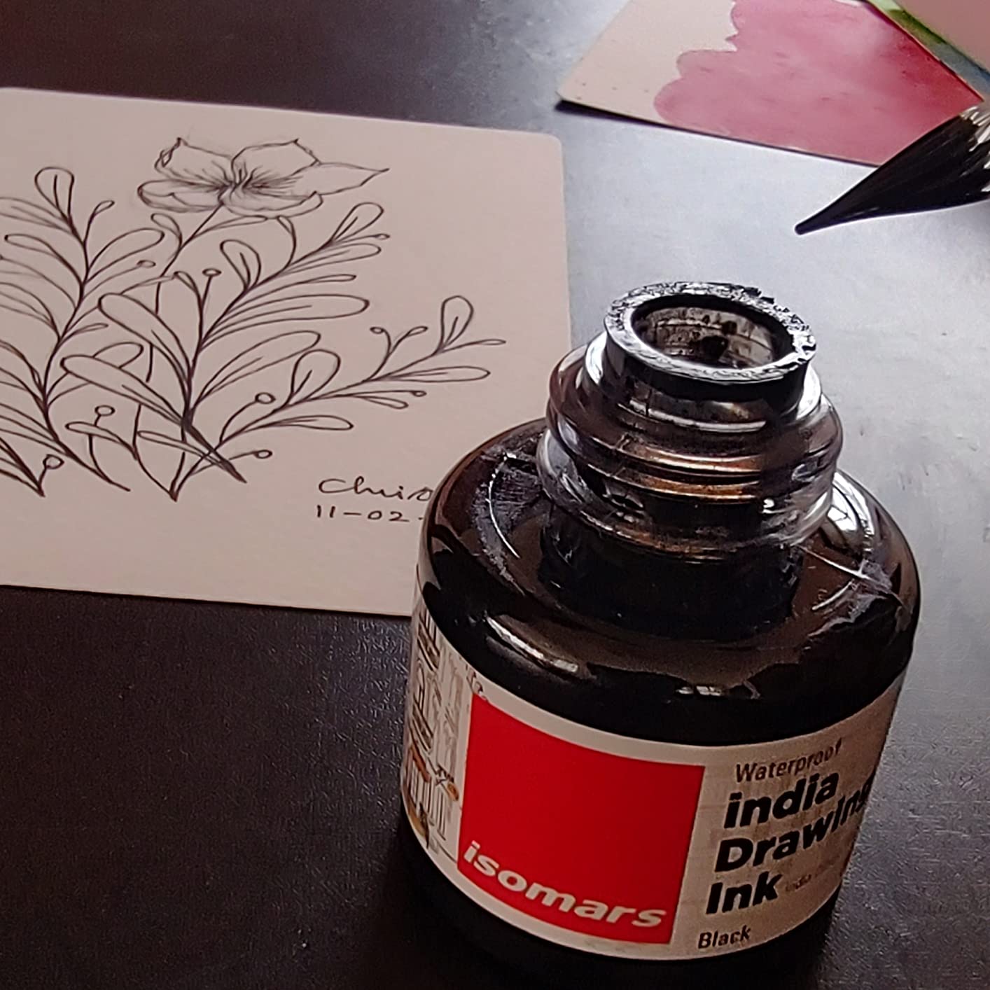 Isomars India Waterproof Drawing Ink 35ml - Black : Amazon.in: Home ...