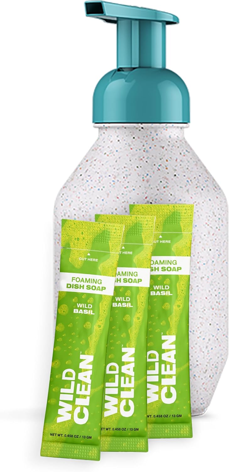 Amazon.com: Wild Clean | Foaming Dish Soap Starter Kit Set | 3 Refill ...