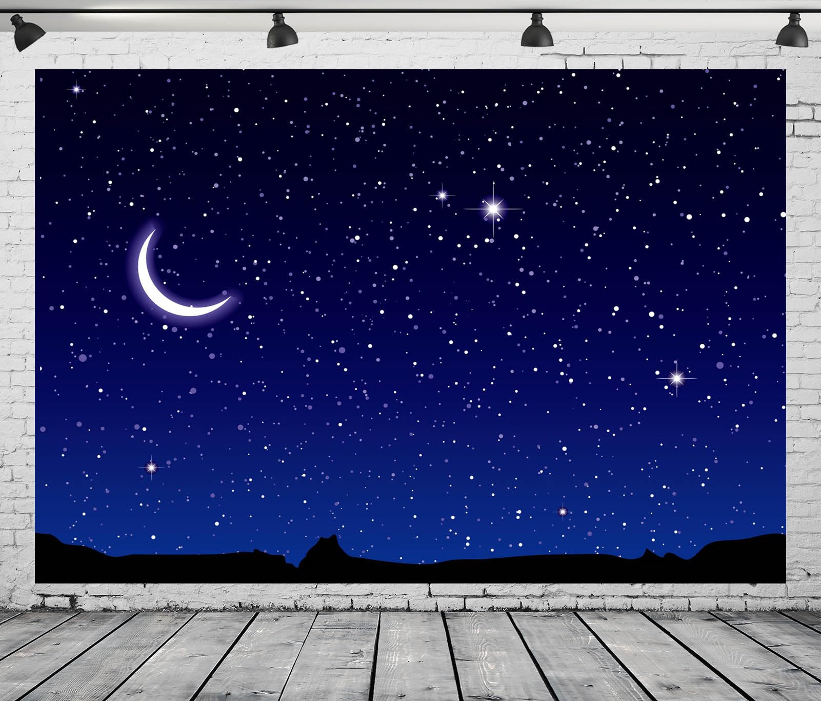 Crescent Moon And Stars Backdrop Celestial Wedding Theme Romance: Moon