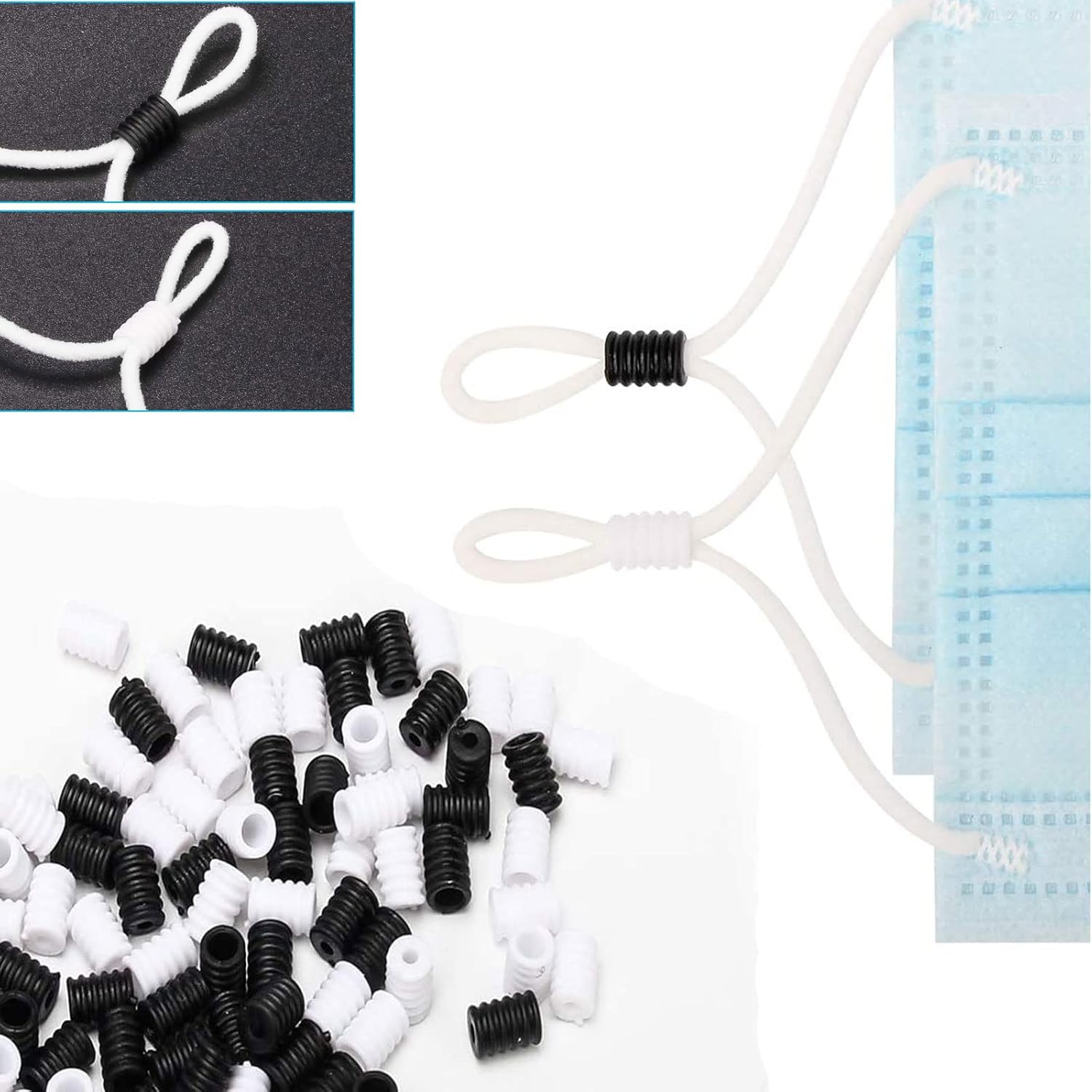 Amazon.com: Cord Locks Silicone Soft Plastic Adjustable Buckle for ...