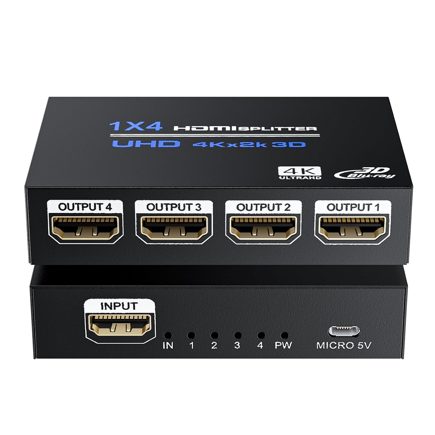 Amazon.com: BolAAzuL 1x4 HDMI Splitter 4K 1 in 4 Out HDMI Splitter' Hub ...