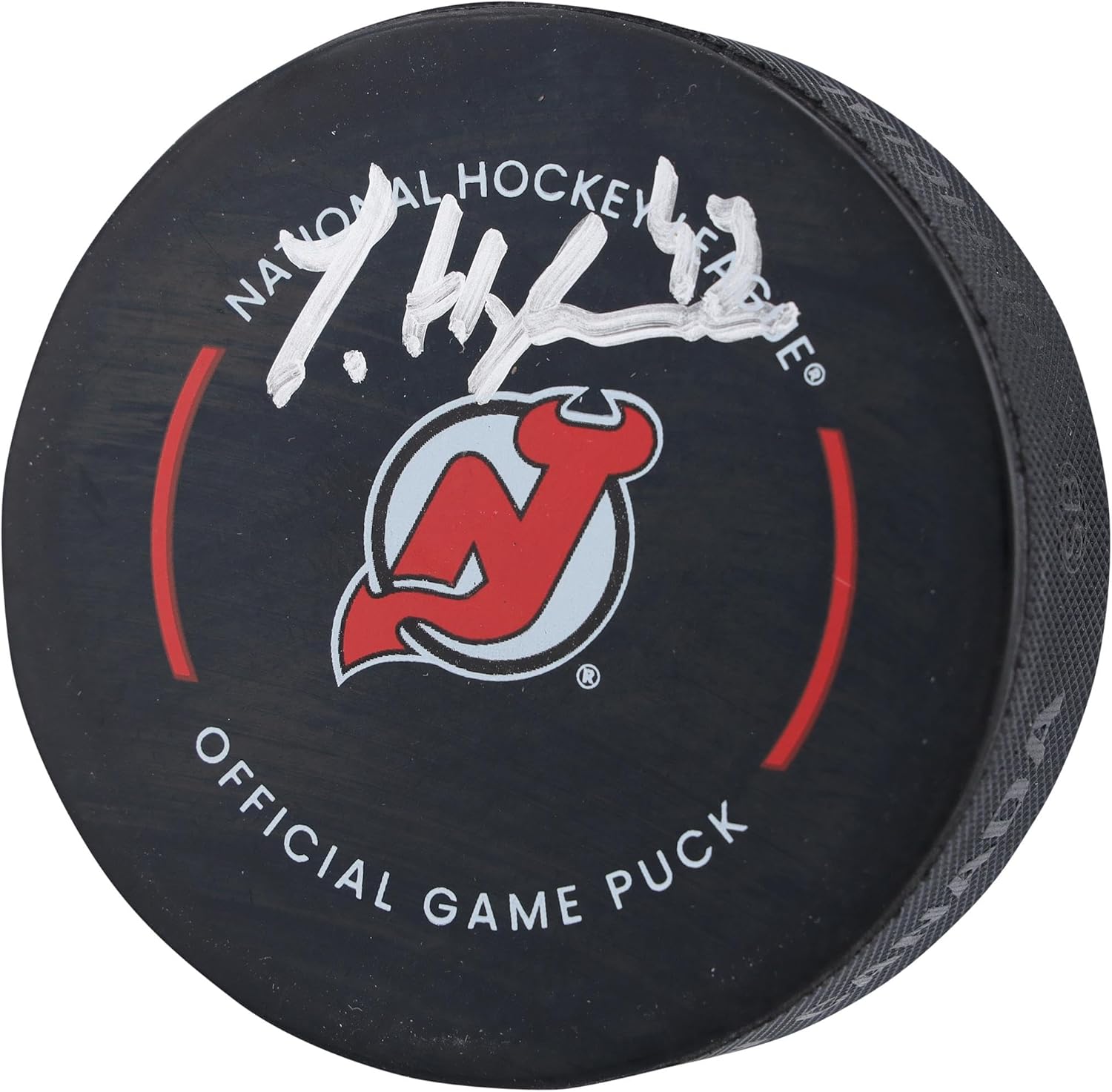 Luke Hughes New Jersey Devils Autographed Official Game Puck ...