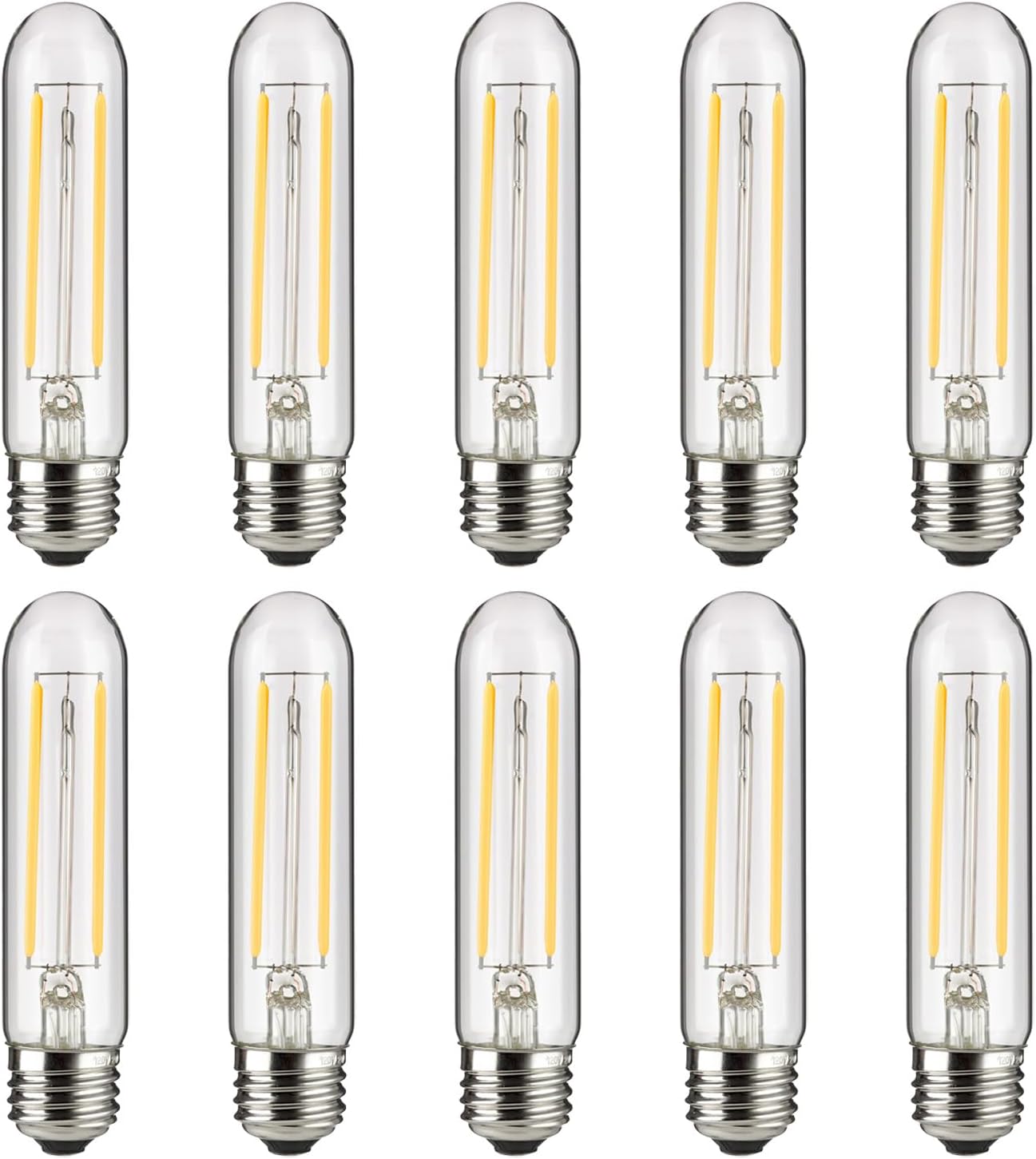 Sunlite LED Filament T10 Tubular Light Bulb, 2 Watts (25W Equivalent ...