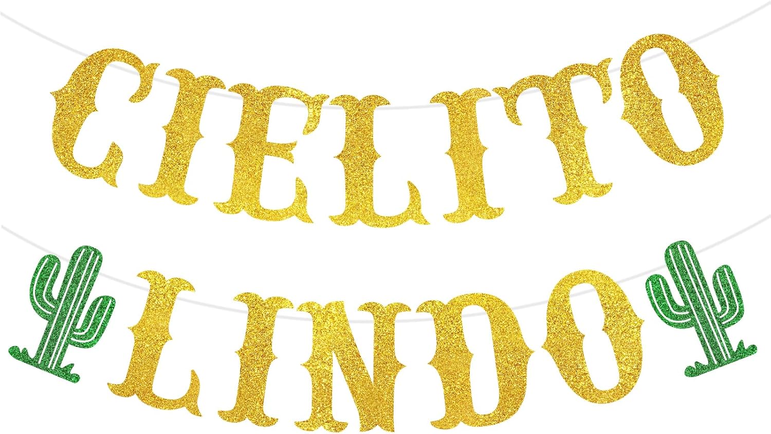 Amazon.com: Gold Glitter Cielito Lindo Party Decorations -Cielito Lindo ...