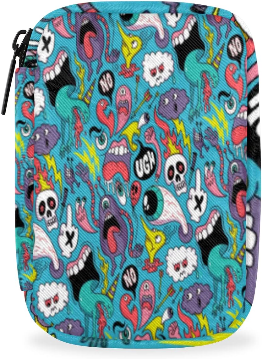 Amazon.com: Cute Monsters Pattern Pill Case Weekly Medicine Organizer ...