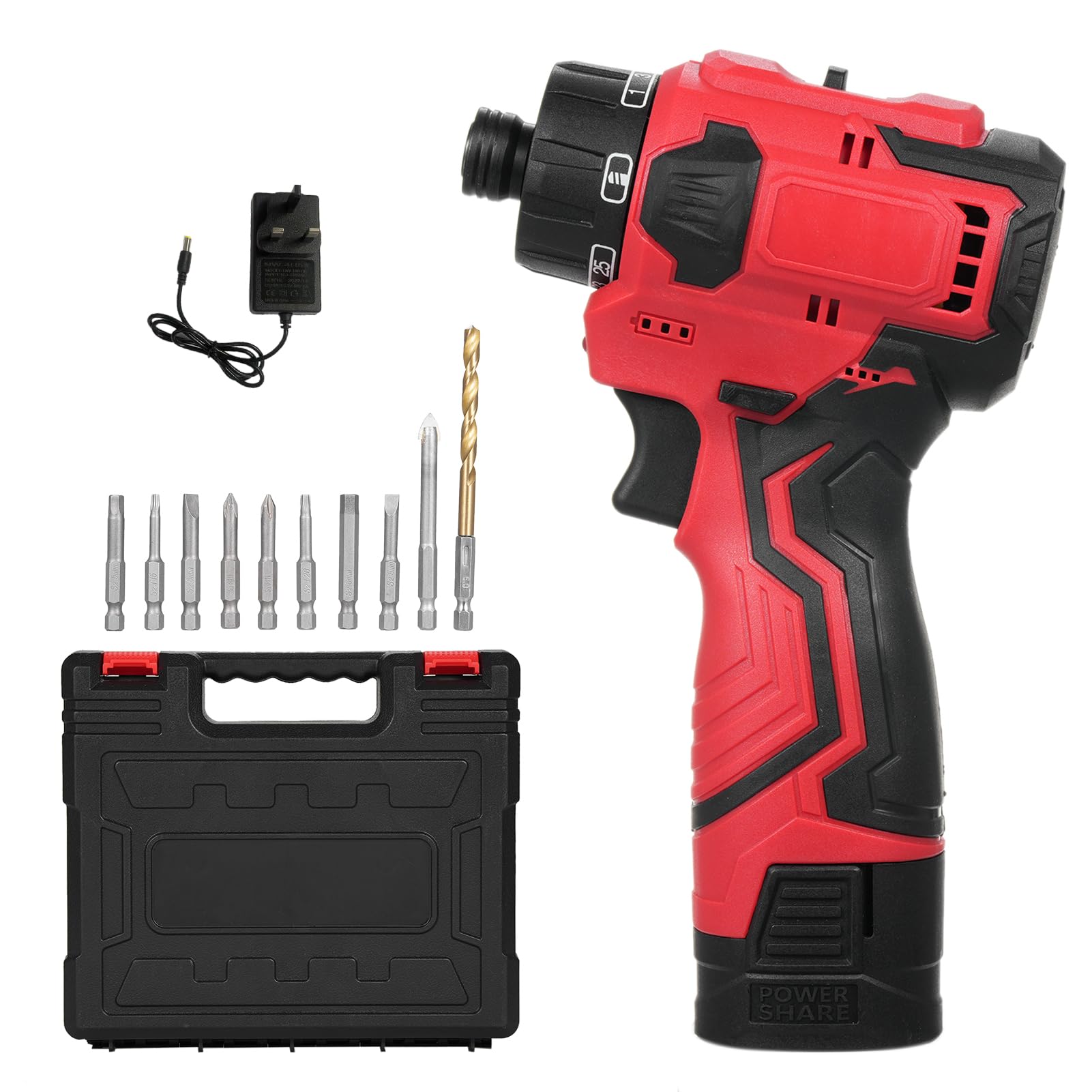 Vislone Electric Screwdriver 16.8V,Cordless Torque Screwdriver 25 Gears ...