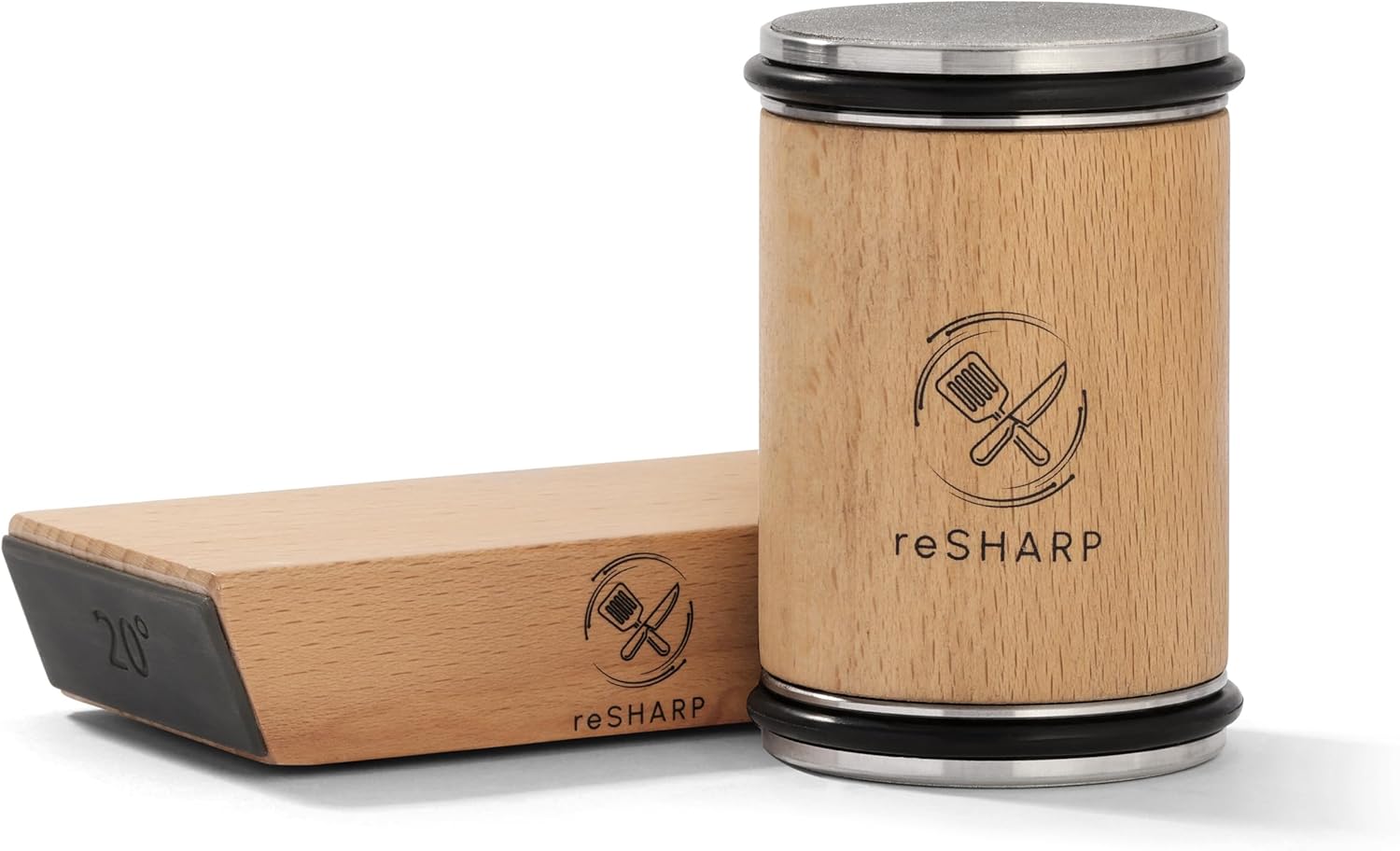 Amazon.com: reSHARP Knife Sharpener Kit with 15 & 20 Degree Angles for ...