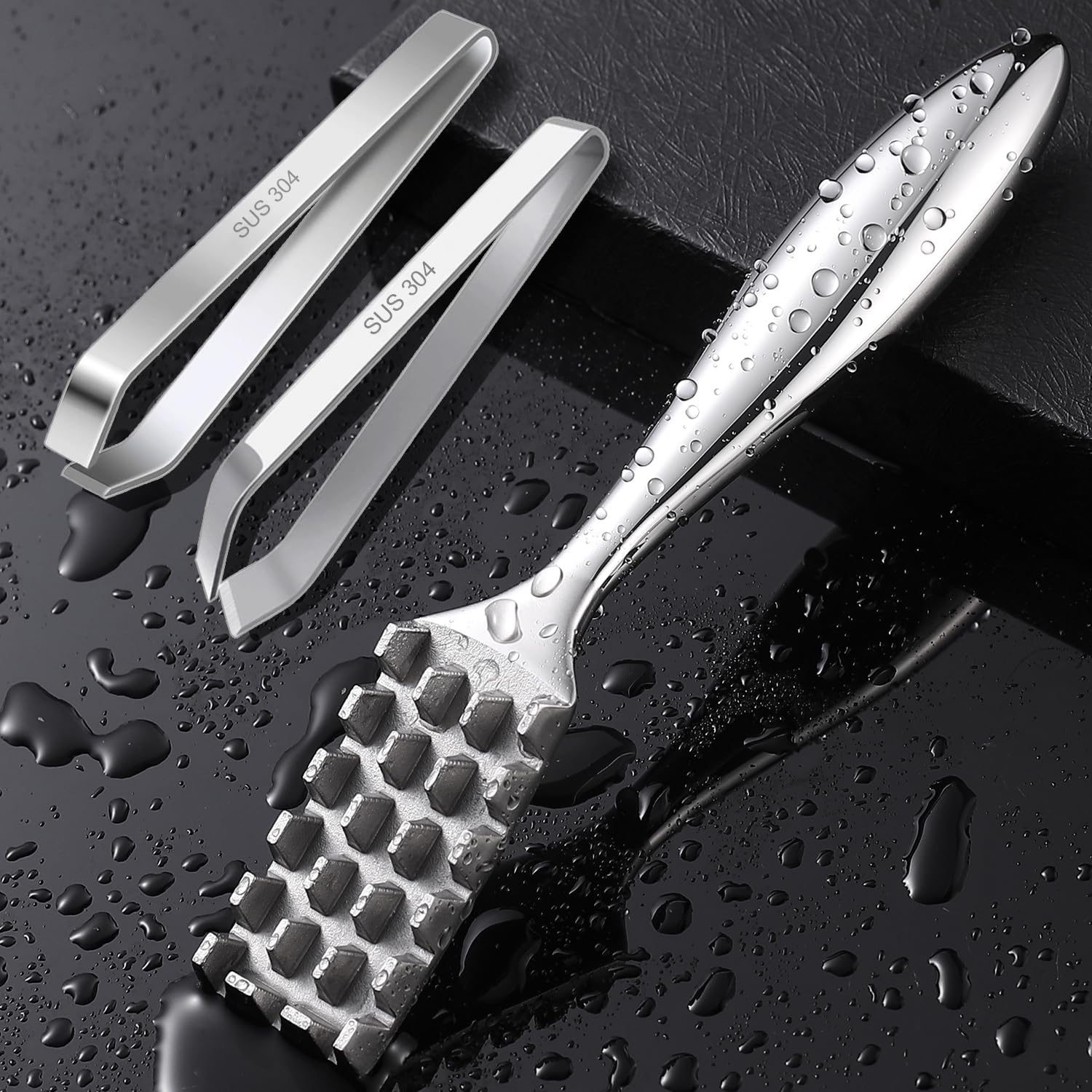 Amazon.com: SUCCFLY Fish Scaler Set, Premium Fish Descaler Tool, Stainless Steel Fish Scale ...