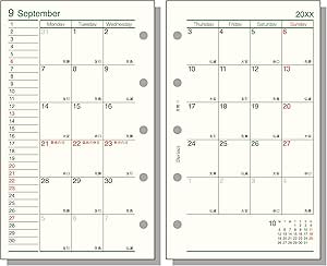 Amazon.com : Raymay Fujii DMR26051 Notebook, Personal Organizer, Refill, 2026, Mini 5 Sizes, Da ...