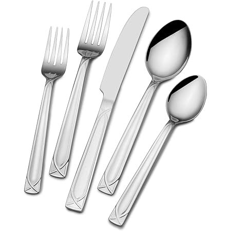 Amazon.com: Pfaltzgraff Mabel 30-Piece Flatware Set, Silver: Home & Kitchen