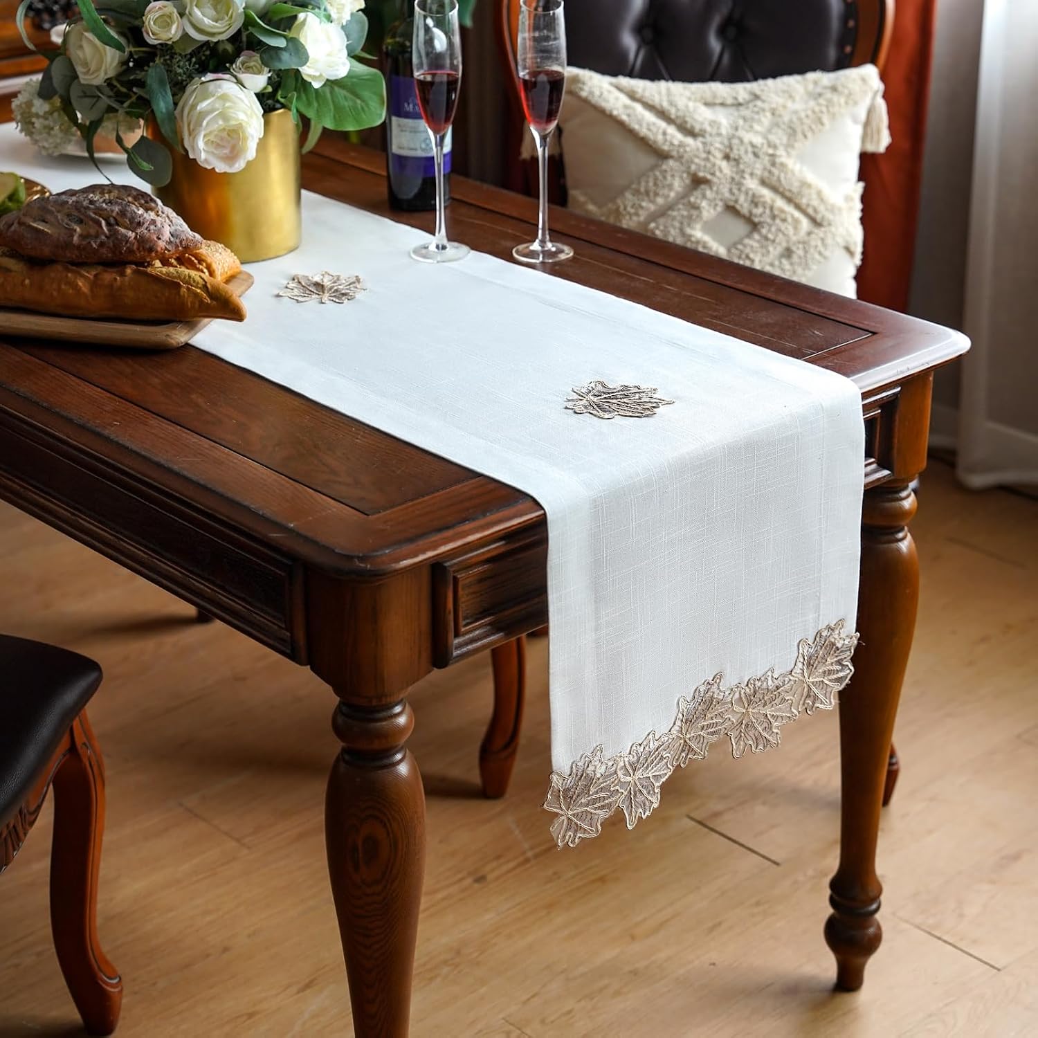 Amazon.com: ARTABLE Lace Table Runners Macrame Lace Rope Embroidery ...