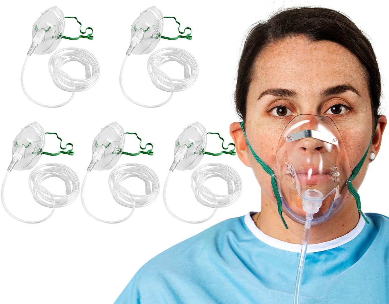 Amazon.com: Endure Industries Elongated Oxygen Mask, Pack of 5 (Adult ...