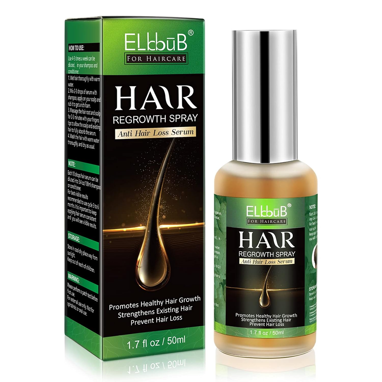 Amazon.com: Hair Growth Serum - Hair Growth Oil for Thicker & Healthier ...