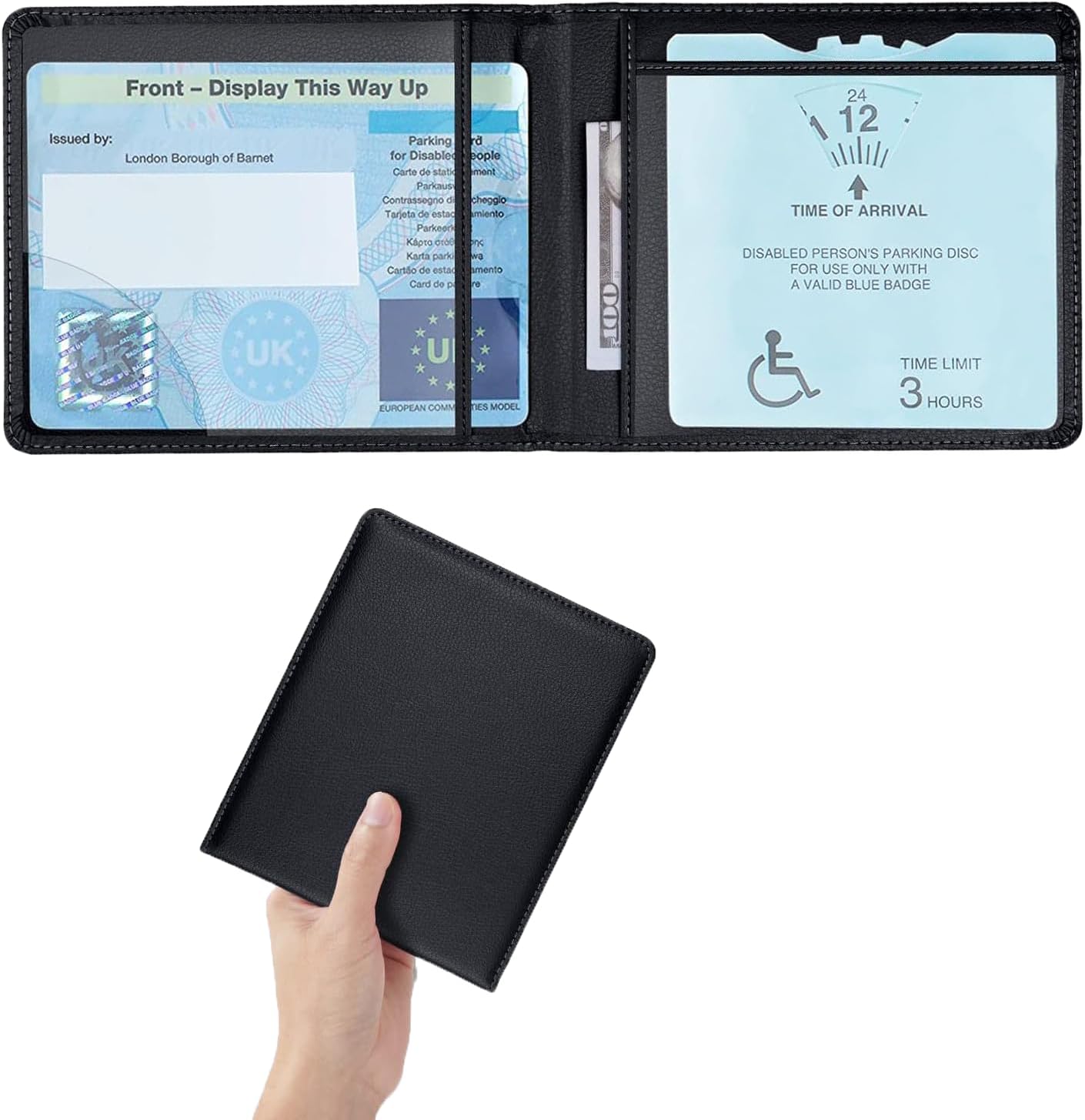 Disabled Badge Holder Wallet, Soft PU Leather Blue Badge Holders ...