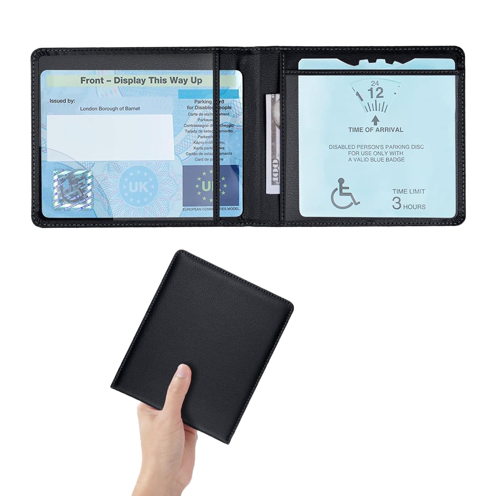 Disabled Badge Holder Wallet, Soft PU Leather Blue Badge Holders ...