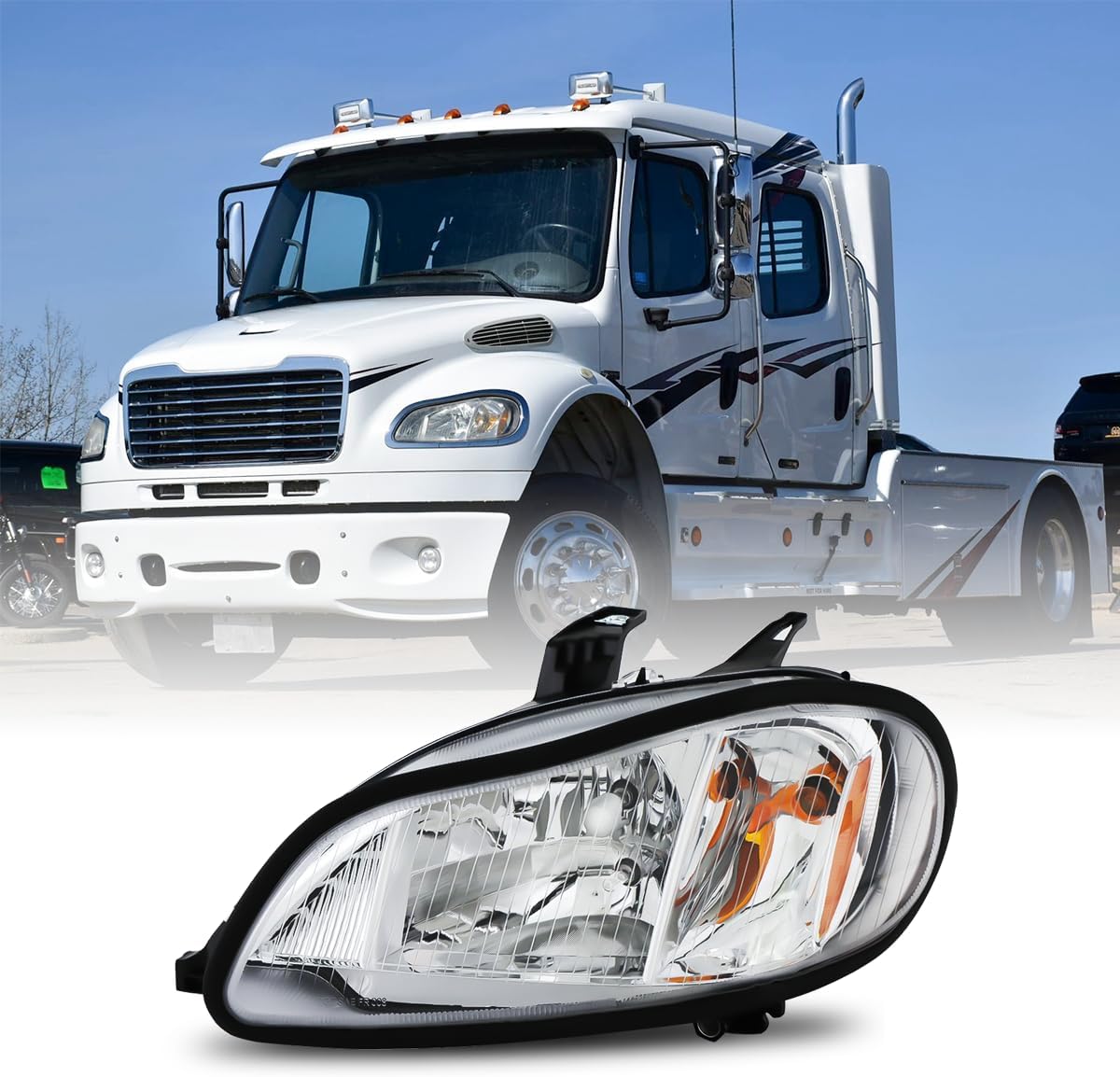 Amazon.com: Easyinst Freightliner Headlights for M2 2004-2013 ...