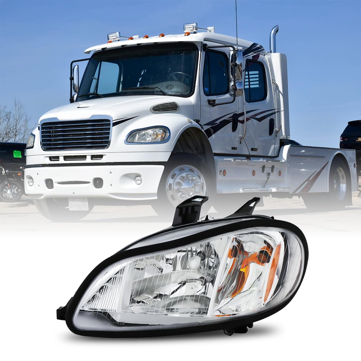 Amazon.com: Easyinst Freightliner Headlights for M2 2004-2013 ...