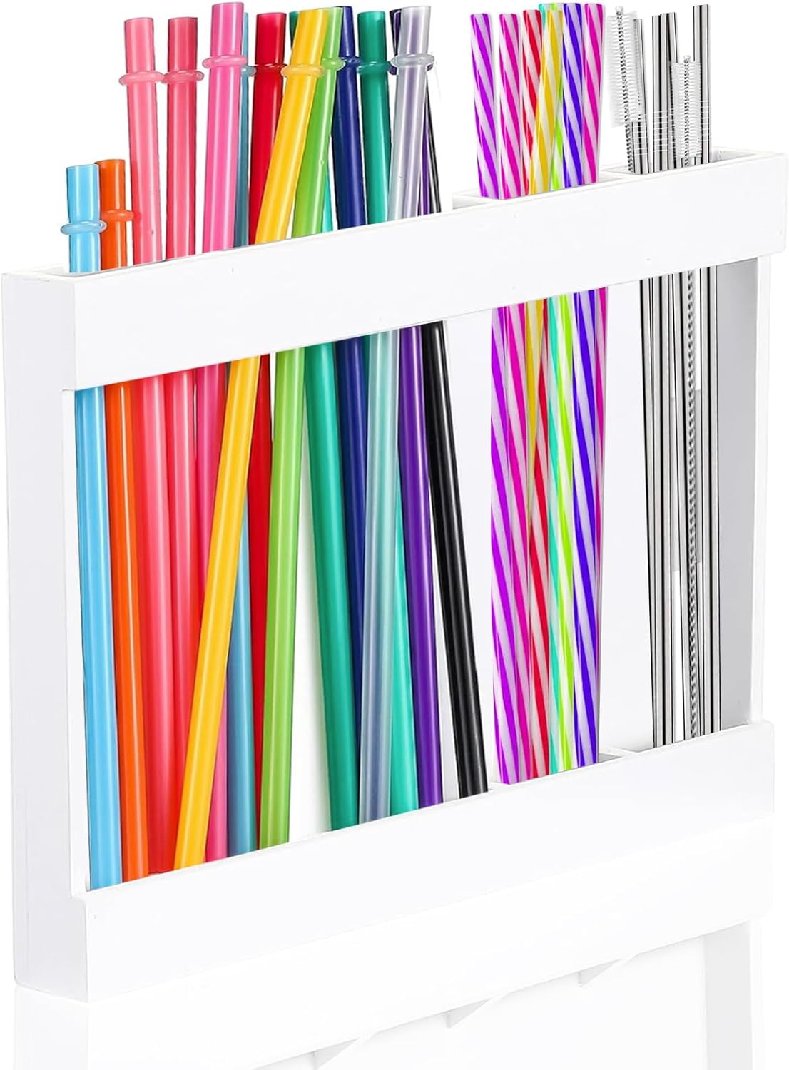 Amazon.com: Acrylic Straw Holder with Double Sided Adhesive Tape ...