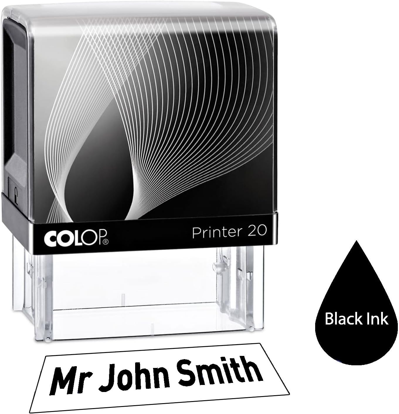 Colop P20 38 x 14mm Personalised Custom Made Self-Inking Business ...