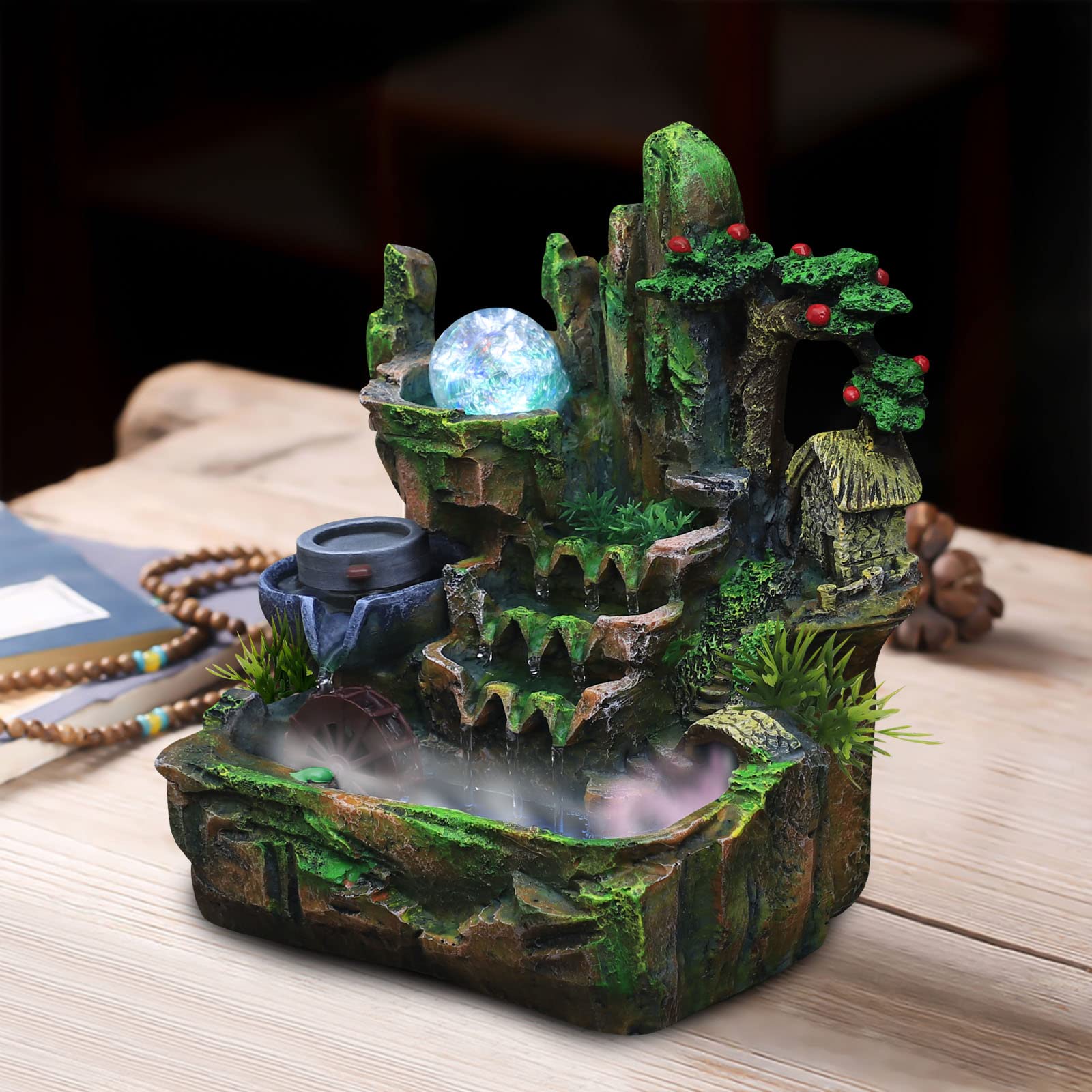 Fuente De Mesa Con Diseño De Roca