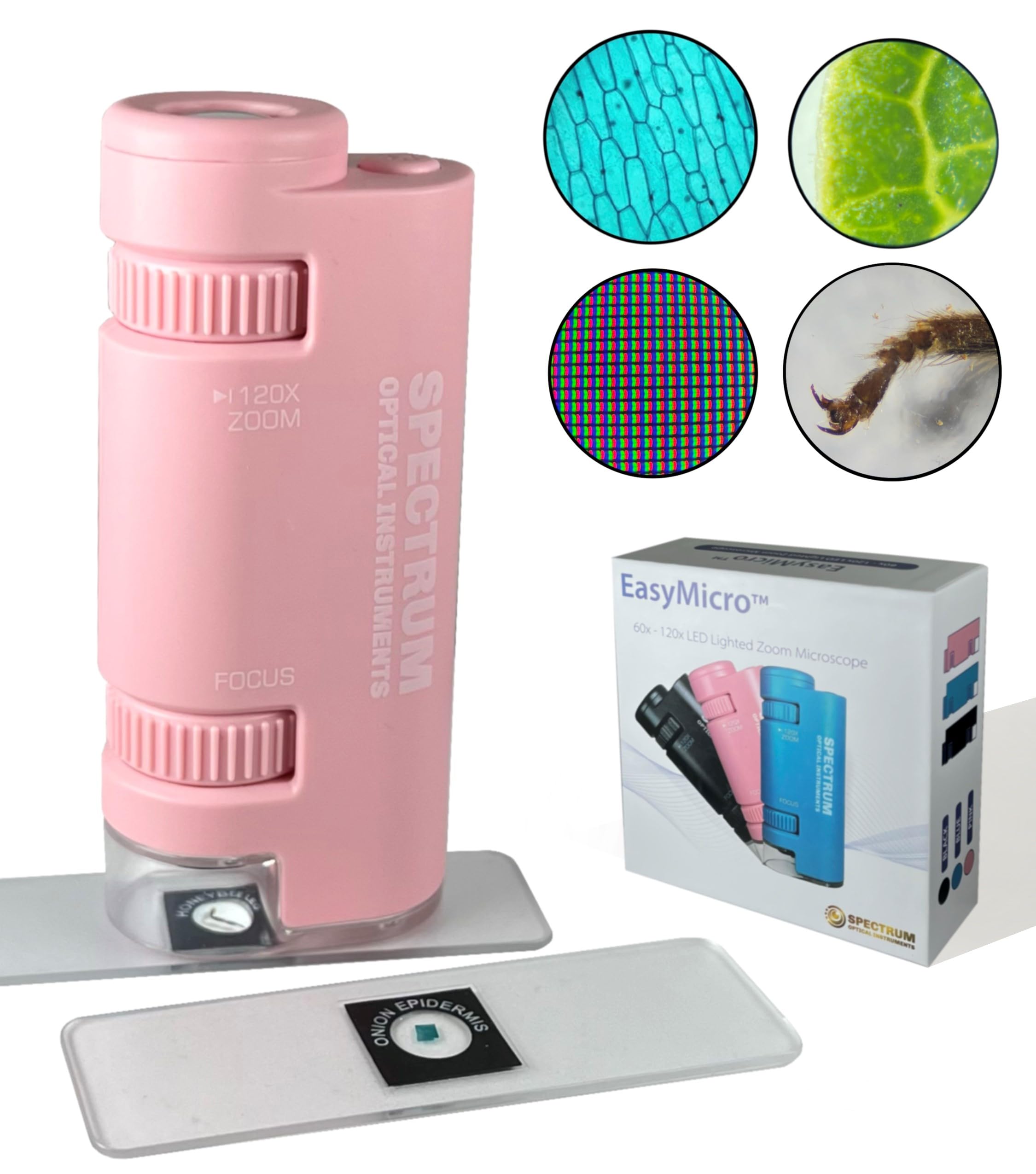 Snapklik.com : EasyMicro 60x-120x LED Lighted Zoom Microscope