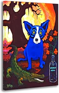 Amazon.com: Blue Dog,George Rodrigue-Absolute Vodka 1991 Poster ...