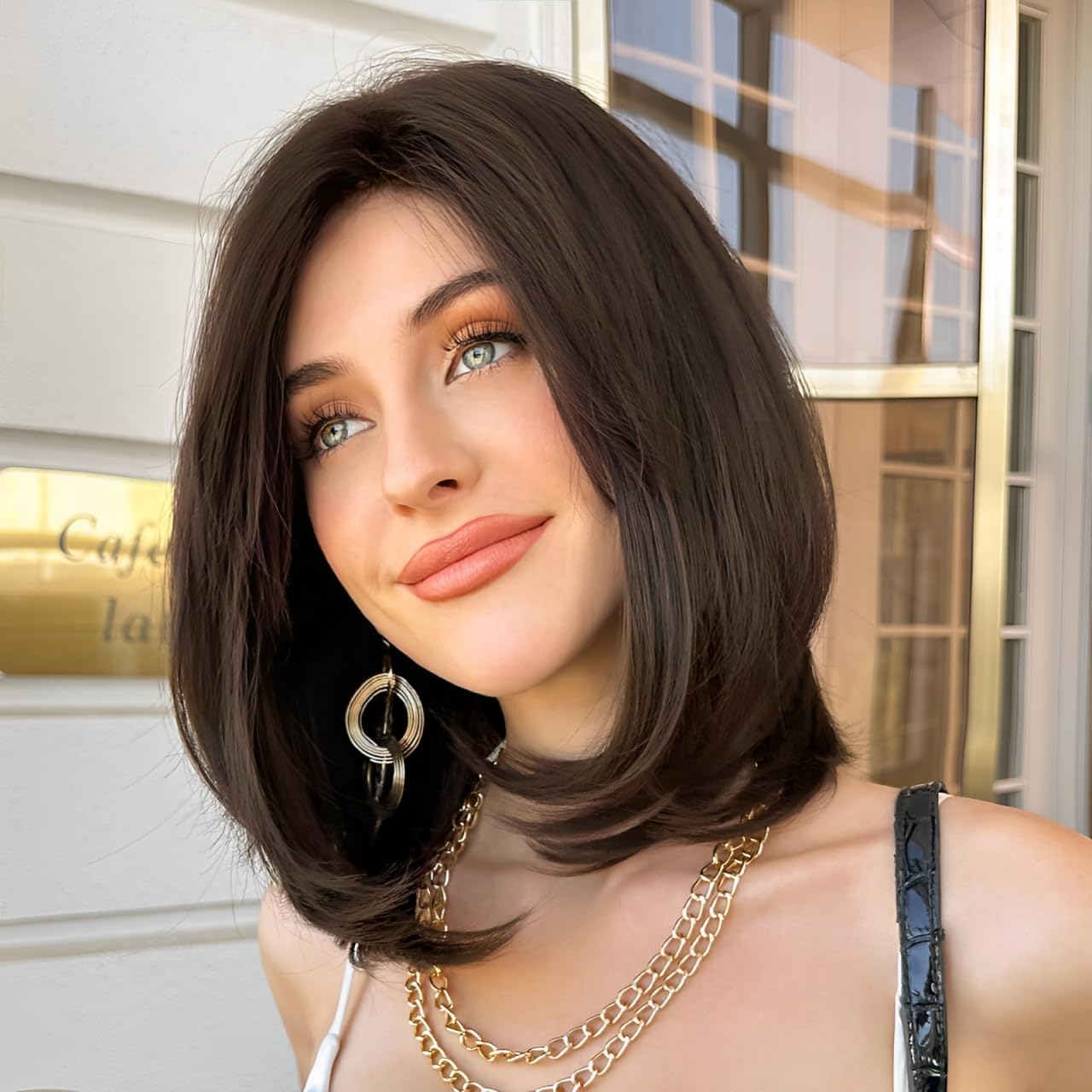 Amazon.com : HAIRCUBE Blonde Bob Wig Lace Front Short Bob Wig Heat ...