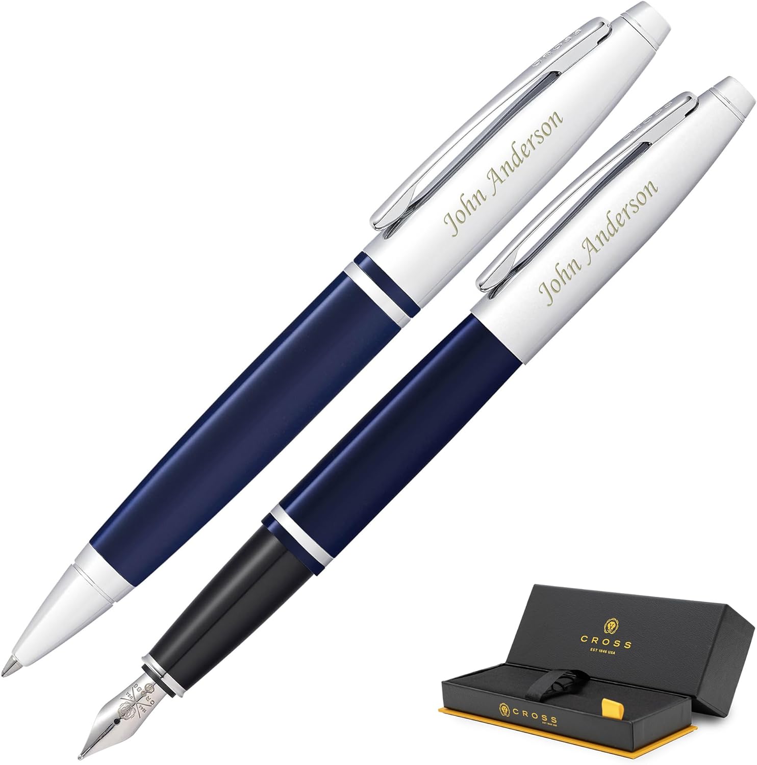 Amazon.com : Dayspring Pens Engraved Cross Pen Set | Personalized Cross ...