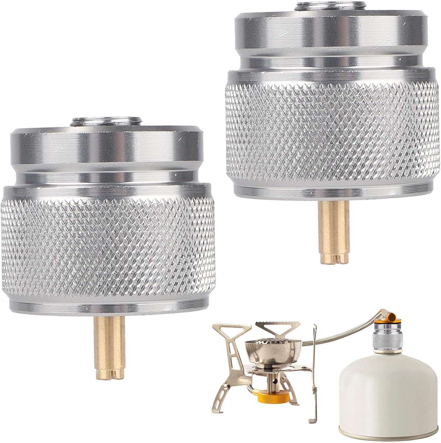 Amazon.com: 2pcs Camping Stove Adapter, Outdoor Cylinder LPG Canister ...