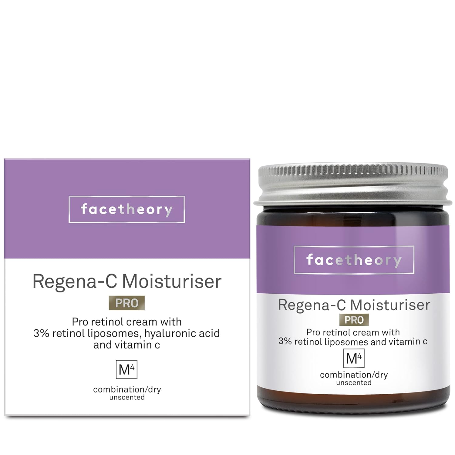 Amazon.com: facetheory Regena-C Moisturizer M4 Pro - 3% Retinol Moisturizer For Face, Daily ...