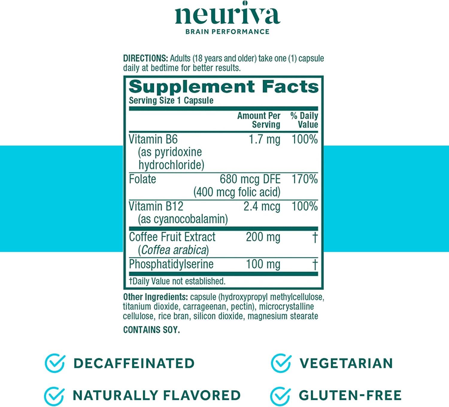 NEURIVA Paquete de cápsulas Plus 30 unidades y cápsulas cerebrales ...