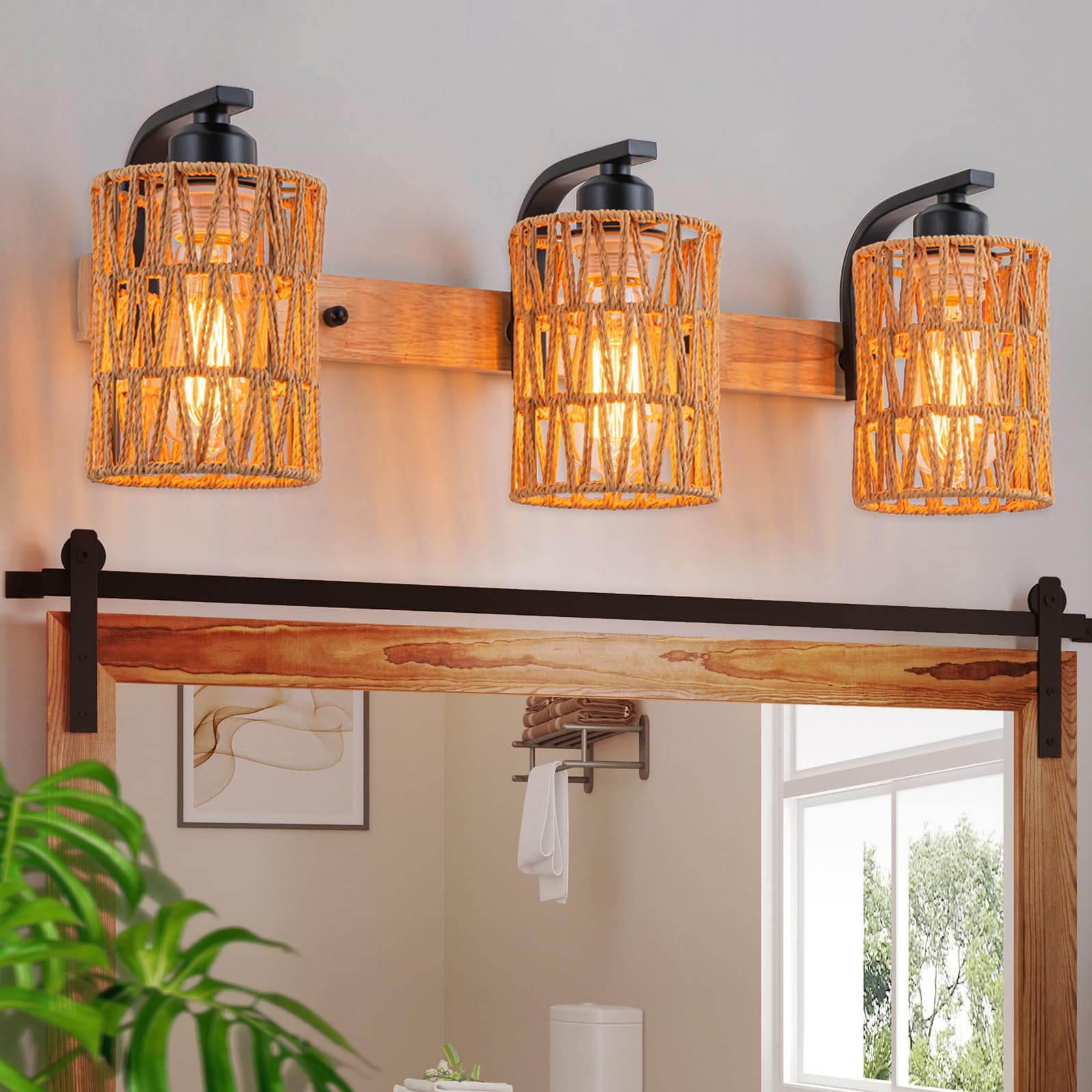 Farmhouse Vanity Light Fixtures,Bathroom Lights Over Mirror,Rustic ...