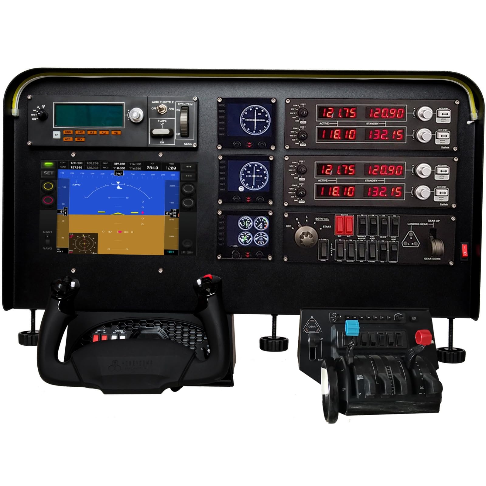 Meza-Steam Gauge Cockpit Simulator Panel Kit-Compatible with Honeycomb ...